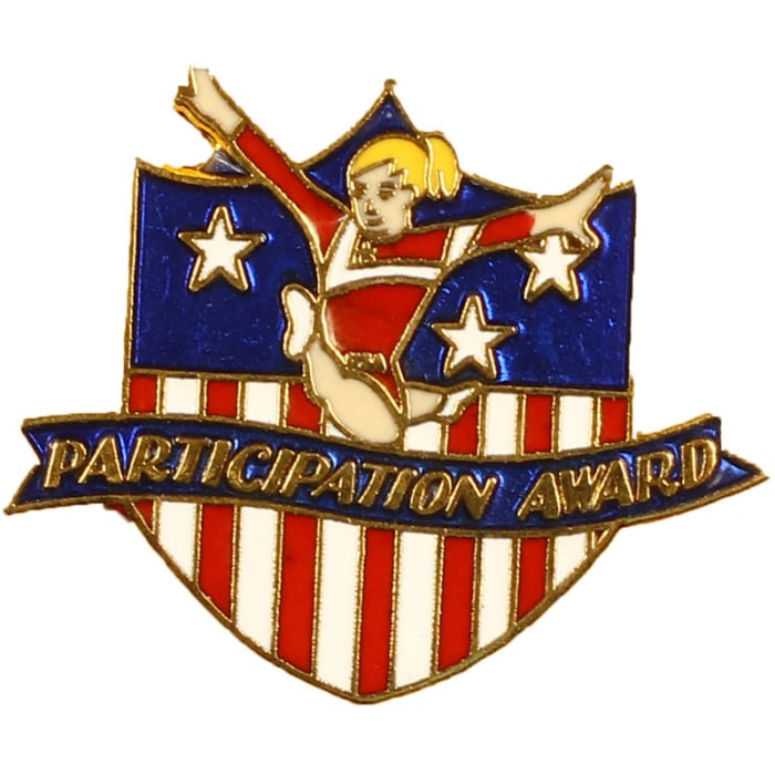 Participation Gymnastics Award Pin - 1527