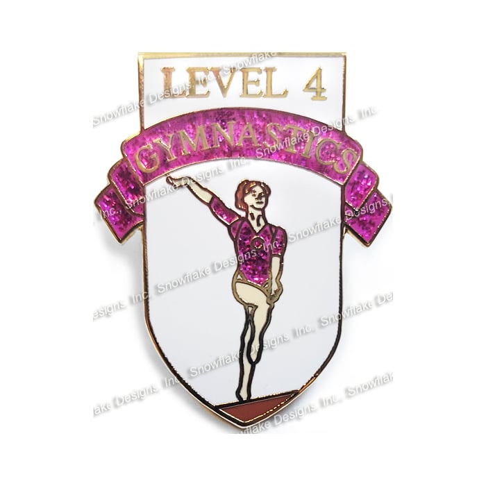 Girls Gymnastics Pin - Level 4 - 1104