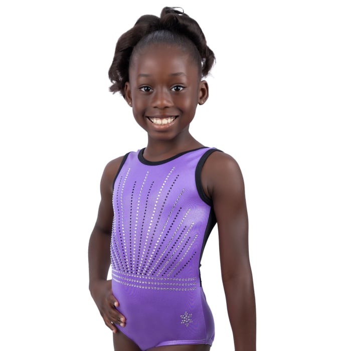 Sparkler Gymnastics Leotard for Girls - Purple
