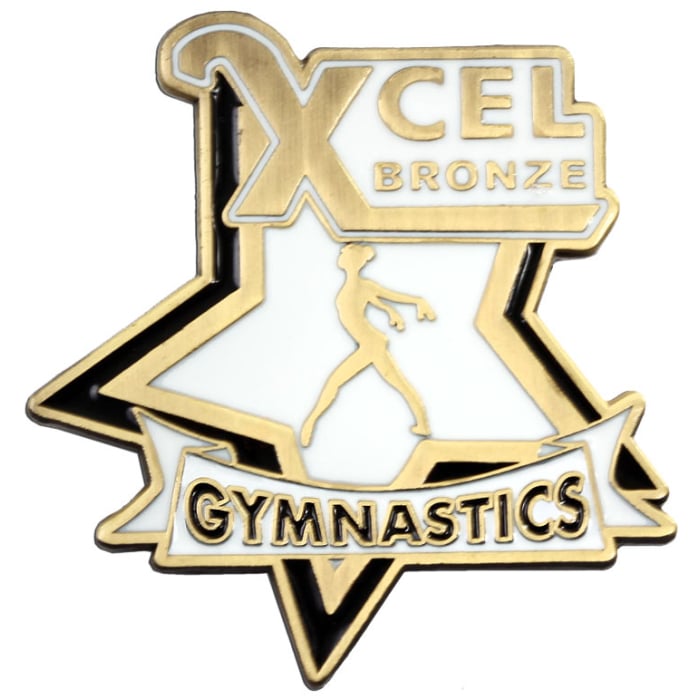 Xcel Bronze Womens Gymnastics Pin - 2001