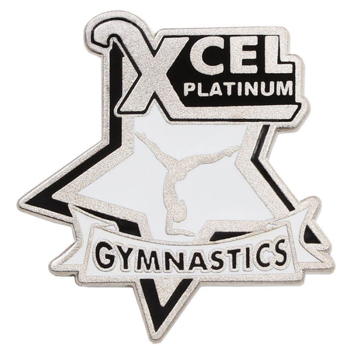 Xcel Platinum Girls Gymnastics Pin 2004