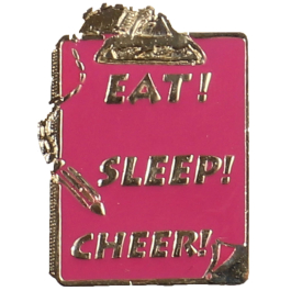 Eat, Sleep, Cheer Cheerleader Pin - 1688